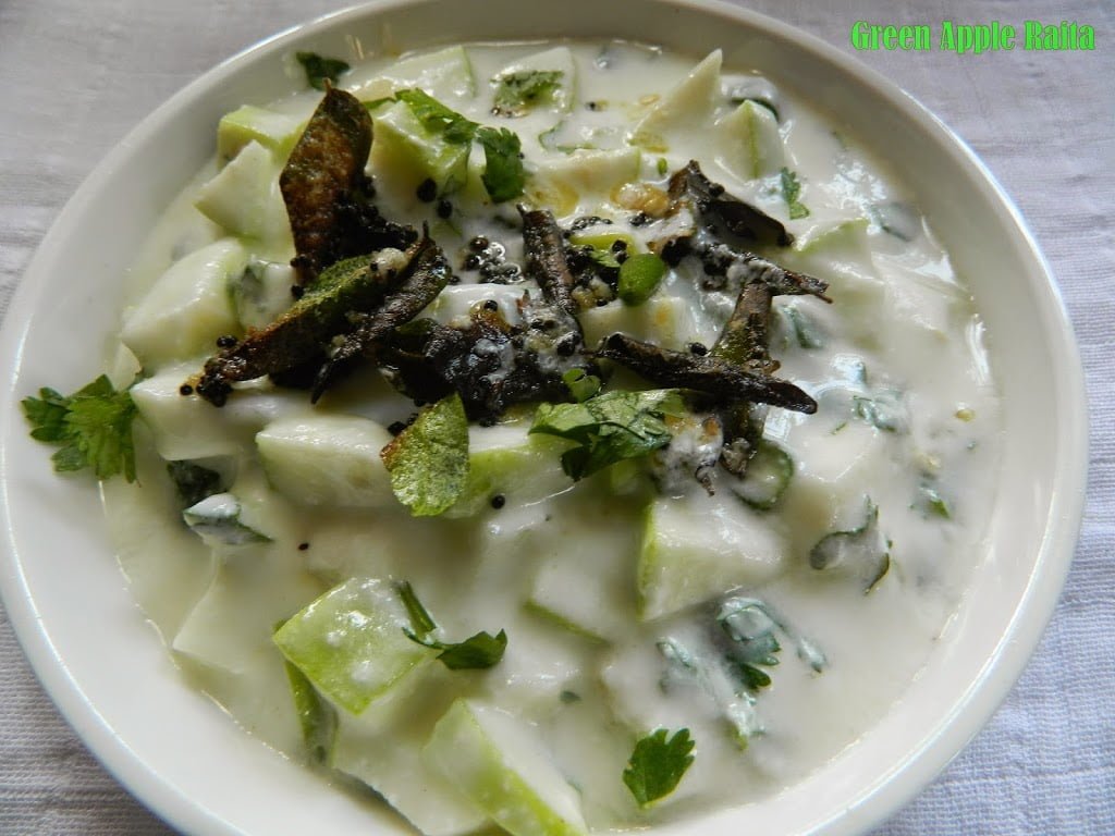 Hare seb ki raita /Green apple raita – Geeths Dawath