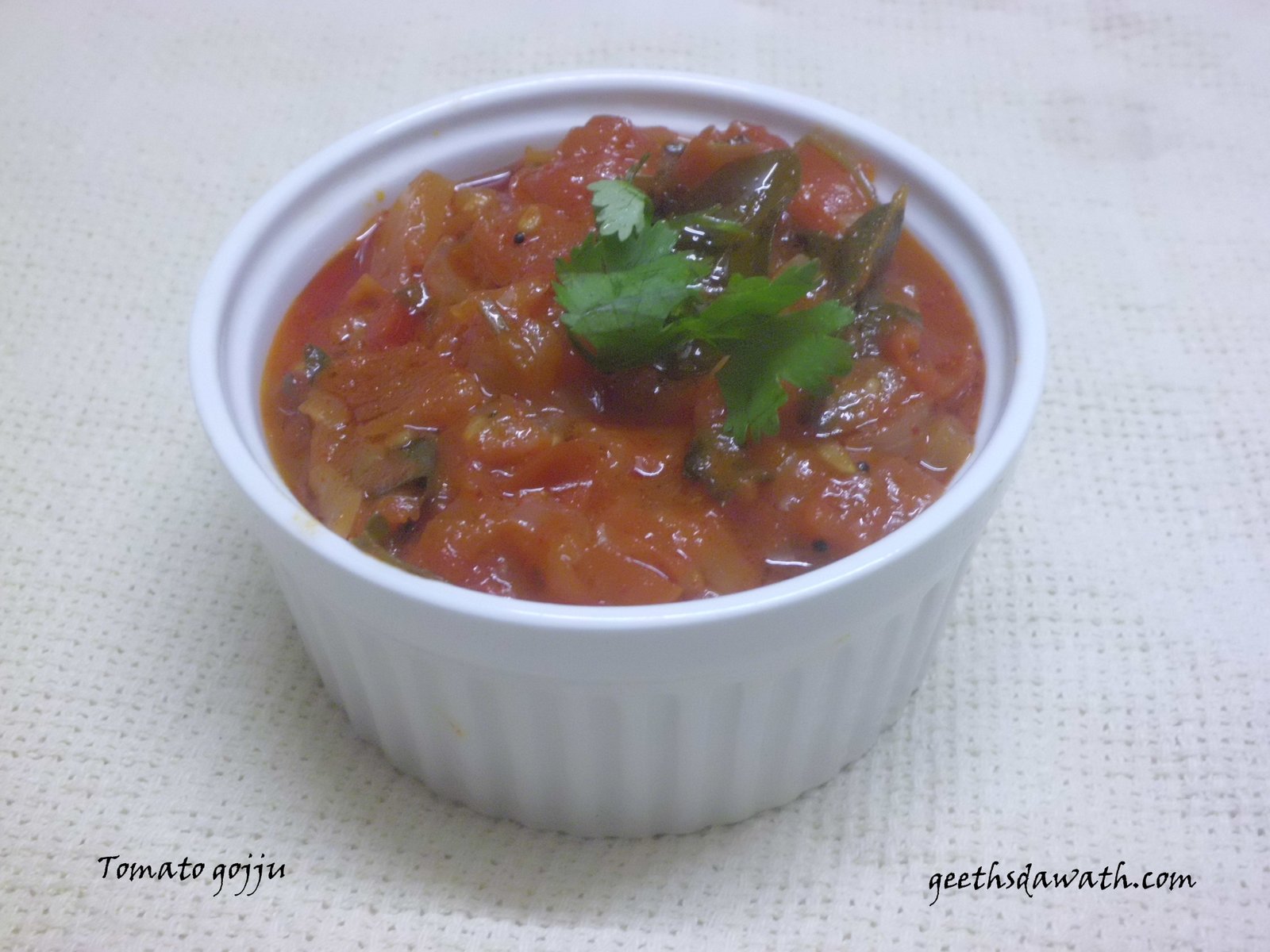 Tomato Gojju,recipe no 2 | Geeths Dawath