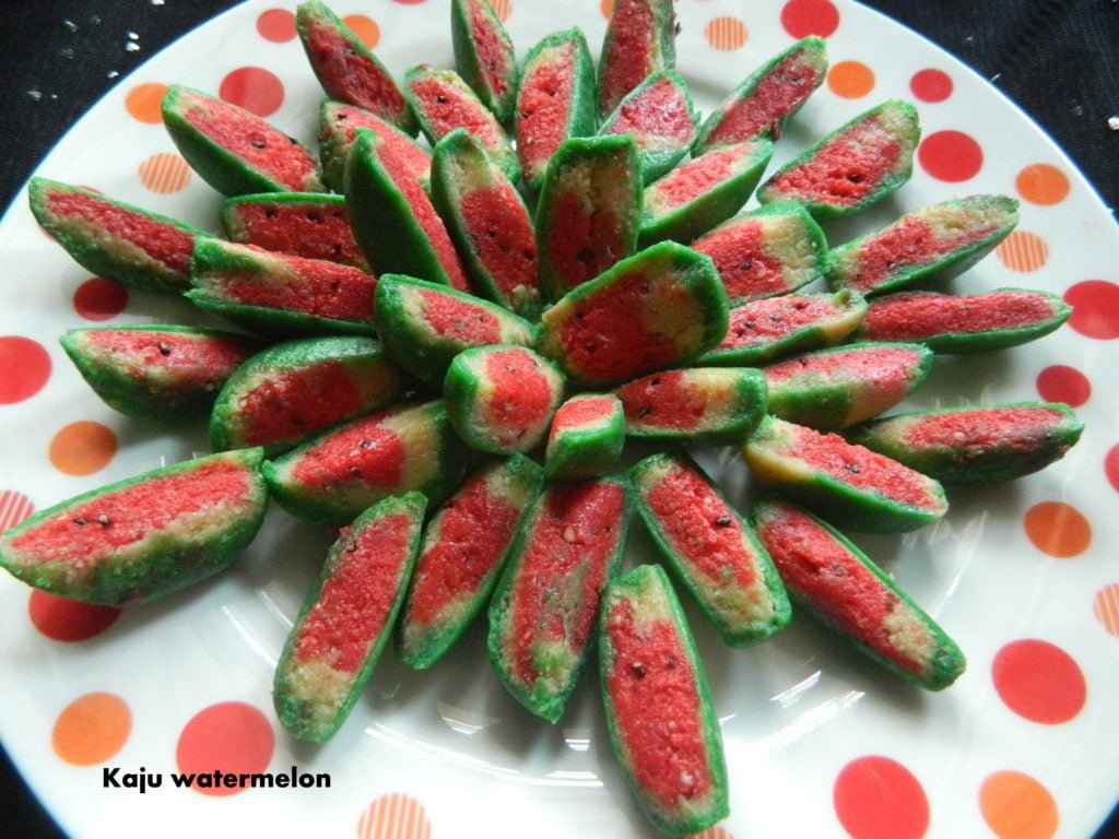 Kaju watermelon,Diwali special – Geeths Dawath