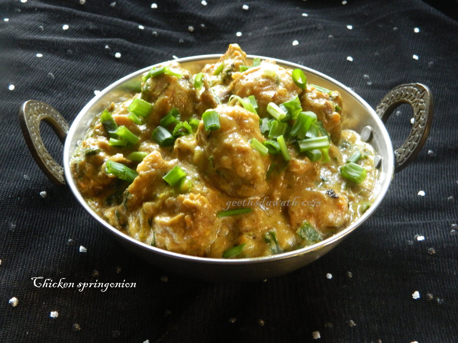 Chicken Spring onion | Geeths Dawath